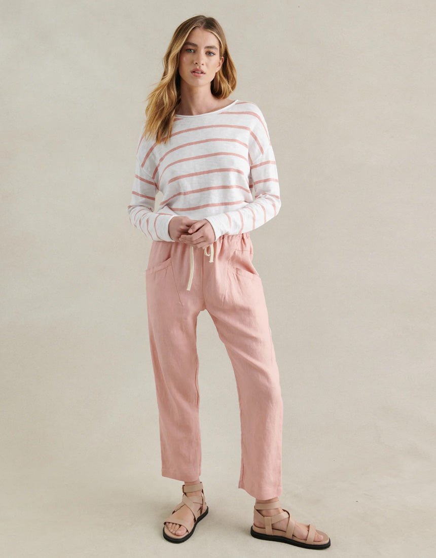 Little Lies Minnie Top - Pink/White Stripe – Indigo Boutique Australia